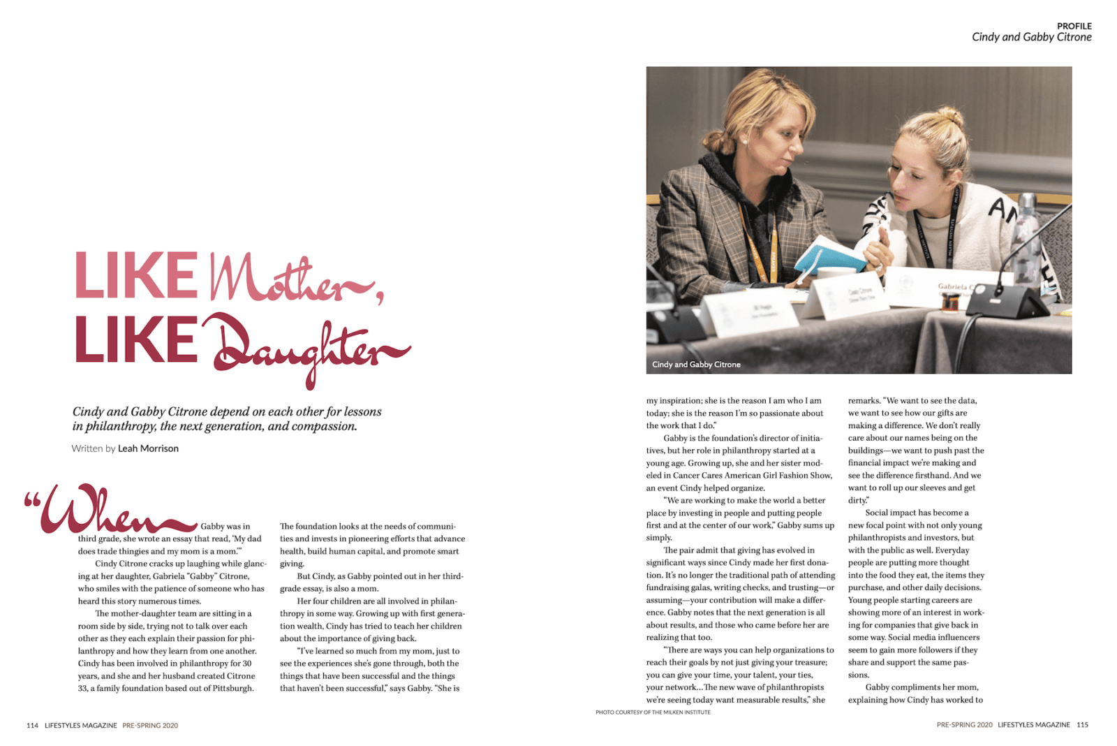 Cindy and Gabby Citrone – Lifestyles Magazine