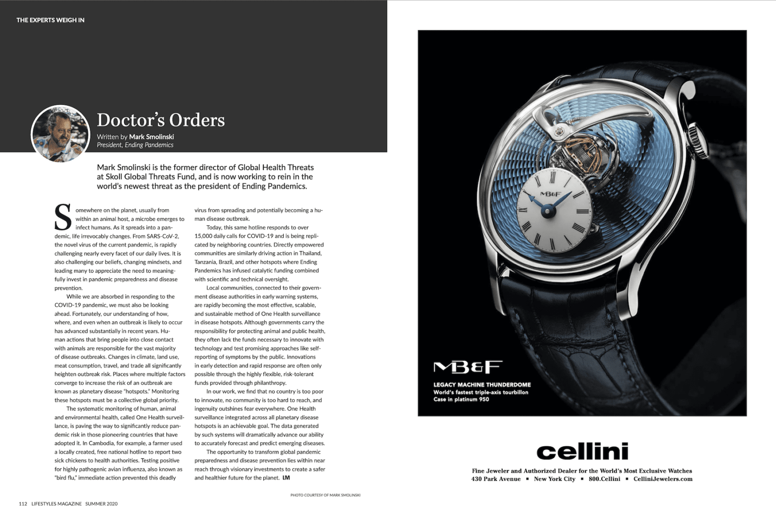 Letter from Mark Smolinski – Lifestyles Magazine