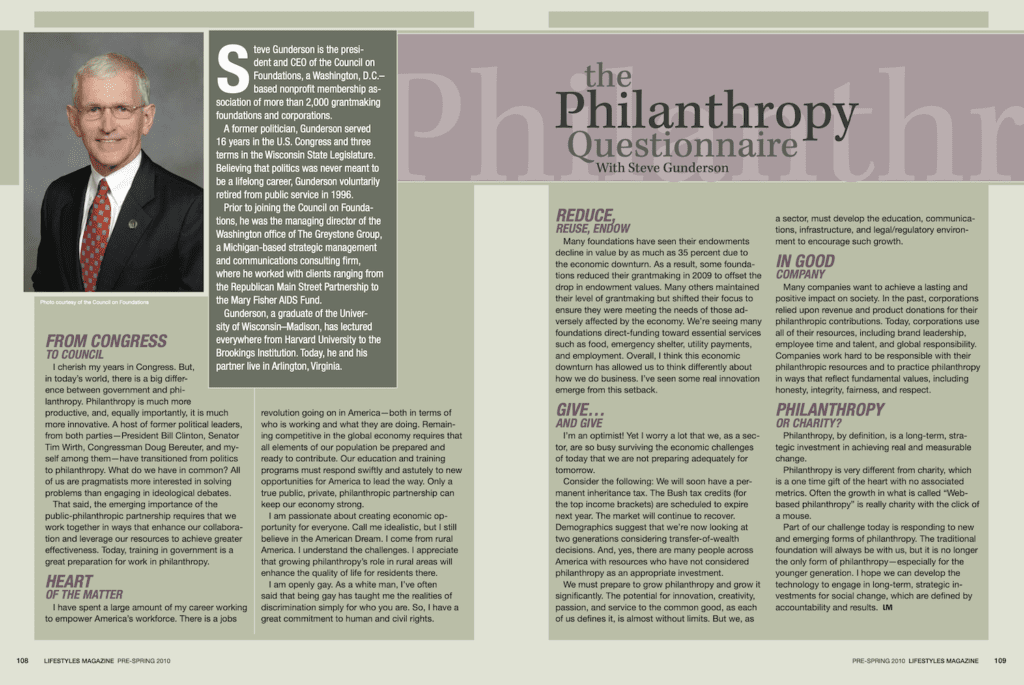 Q&A: Steve Gunderson – Lifestyles Magazine
